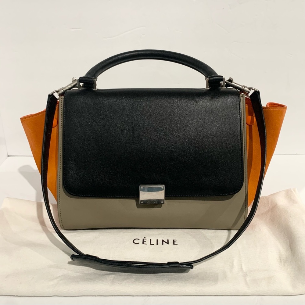 Celine Tri-Color Trapeze Two Way Bag - Gem